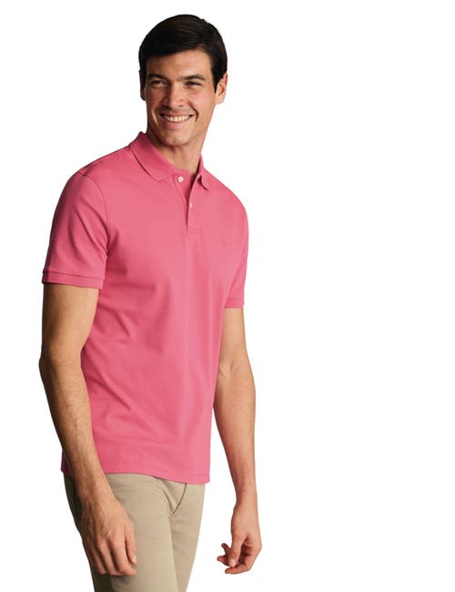 CHARLES TYRWHITT short sleeve cotton stretch pique polo